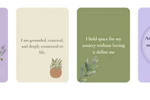 Mental Wellness Tools : Anxiety Relief Affirmation Cards