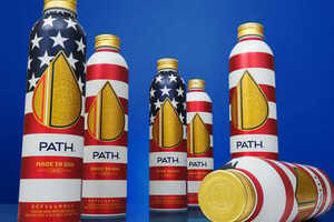 Patriotic Refillable Water Products : PATH Gold Edition water bottle