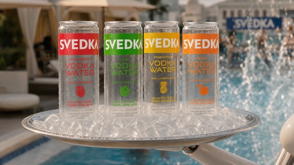 Transparent Vodka Water Cans: SVEDKA Vodka Water Blends Real Vodka ...