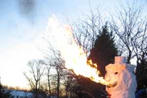 Fire-Breathing Snowmen : fire-breathing snowman