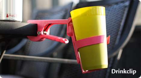 Clip-On Cup Holders : the Drinkclip