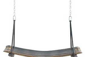 Booze Barrel Swings : Retired Wine Barrel Swing