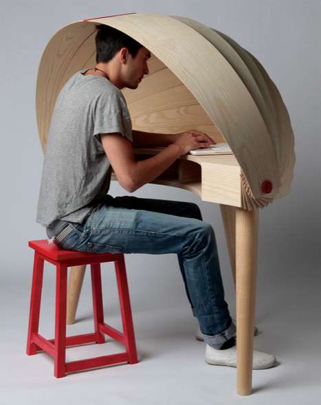 Instant Privacy Domes : The Duplex Workspace Desk