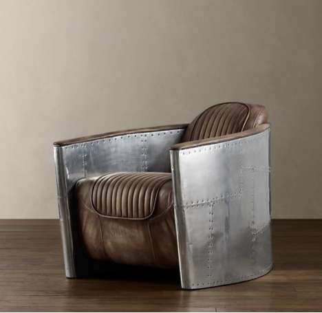 Aircraft-Inspired Seating : bomber plane aviator chair