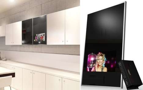 Tech-Enhanced Sideboards : Luxurite Cabinet Door TV