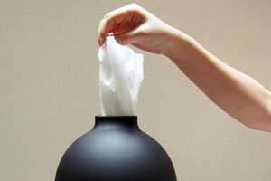 Tissue Paper Vases : paper pot