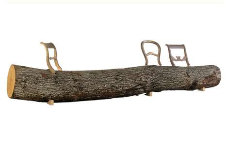 Forest Floor Furniture : droog tree trunk bench