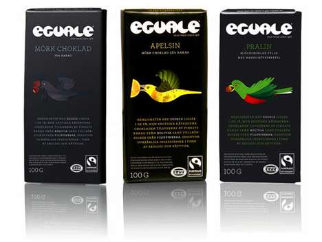 Indulgent Avian Branding : eguale chocolate packaging