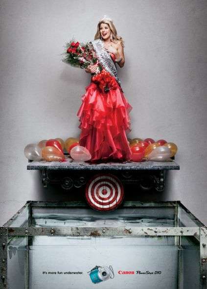 Dunk Tank Advertising : Canon: Cheesy Targets