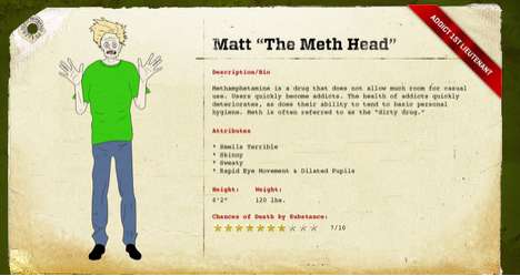 Dangerous Drug Depictions : Drug Addict Profiles Infographic