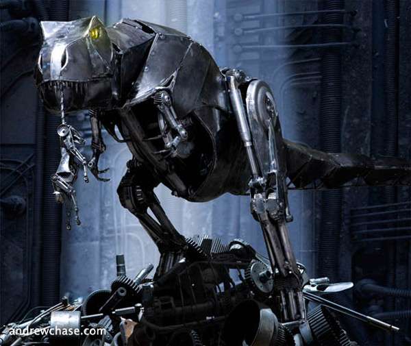 Upcycled Jurassic Creatures : Metal T-Rex