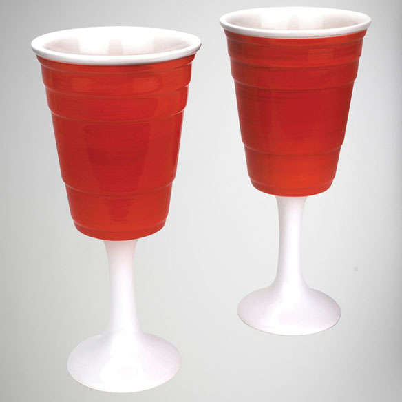Classy Party Alcohol Cups : Red Cup Wine Glasses