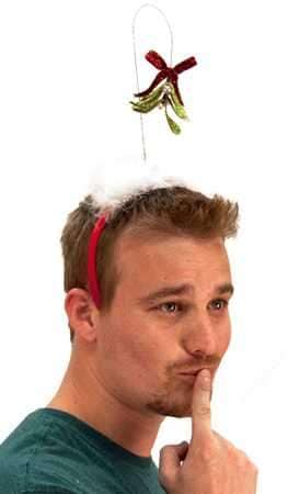 Festive Kissing Head Gear : mistletoe headband