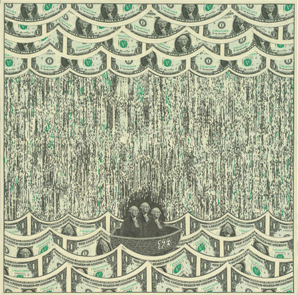 Artistic Currency Collages : currency collages