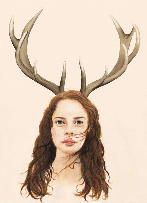 Feminine Humanimal Illustrations : Carol Farrell