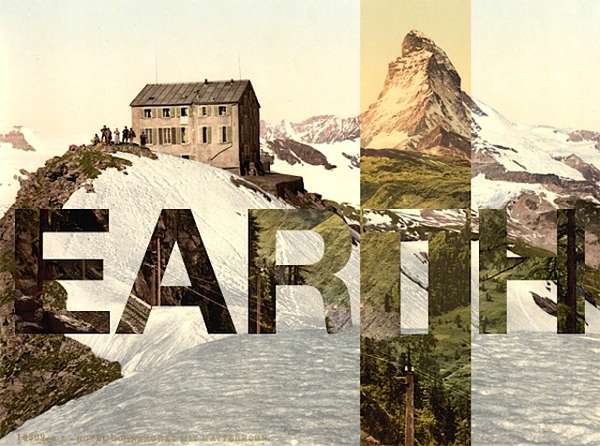 Literal Typography Landscapes : Retro Photography