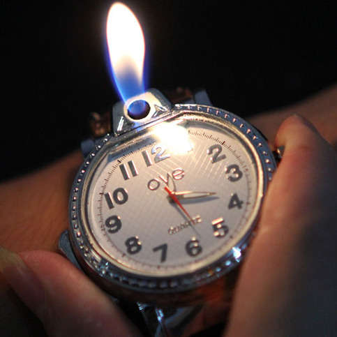 Fire-Fueling Timepieces : Watch Lighter