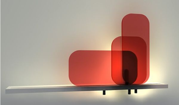 Overlapping Lampshade Panels : 65% Wall Lamp