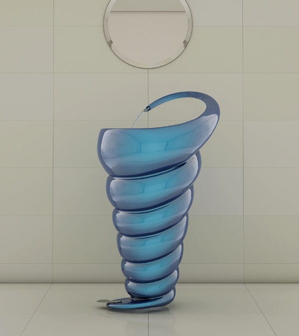 Futuristic Coiled Sinks : Spiral Washbasin