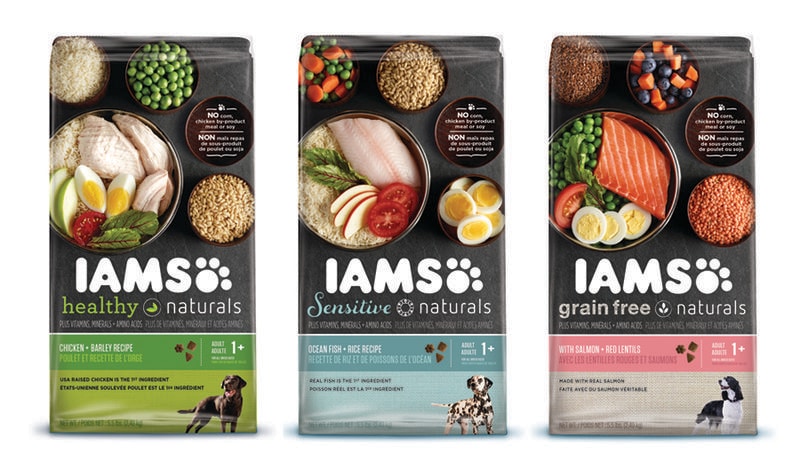 Wholesome Pet Food Packaging : "iams healthy naturals"