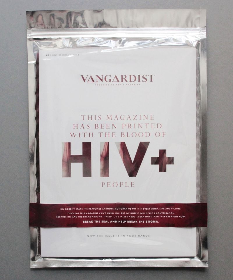Blood-Printed Magazines : Stigma of HIV