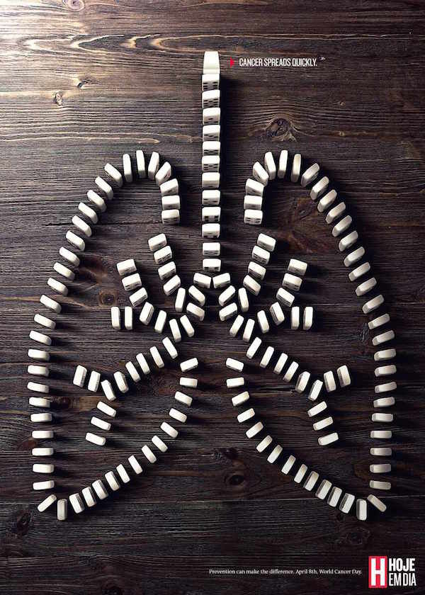 Domino Effect Cancer Ads : cancer ads