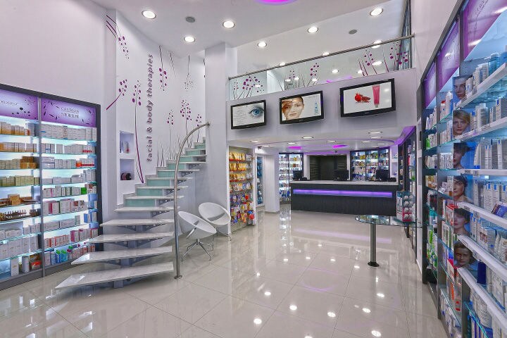 Drug Store Interior Design China Customized Pharmacy Display Counter