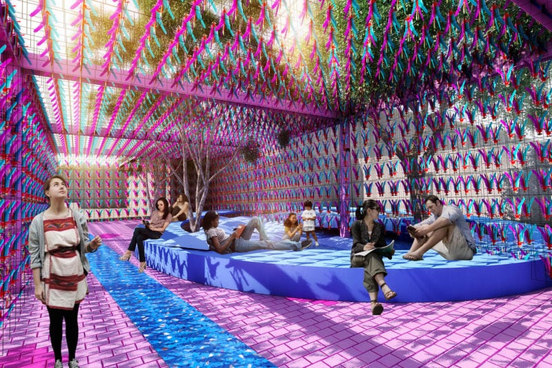 Feather-Made Pavilions : Jianzi