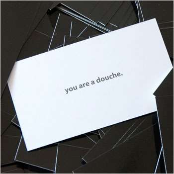 Brutally Blunt Notecards: Douche Cards Say What You Really Mean