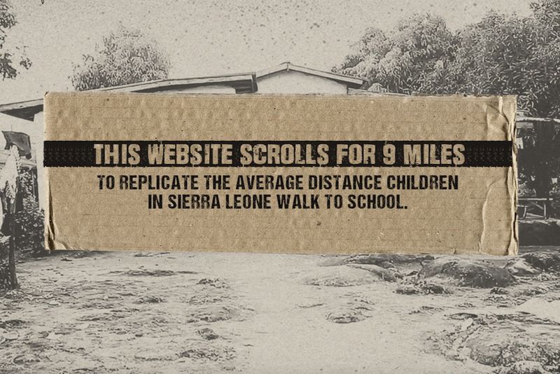 Charitable Scrolling Websites : 9 mile scroll