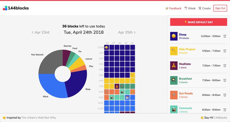 Colorfully Blocked Calendars : 144blocks