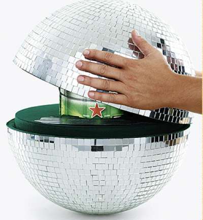 Disco Beer Dispensers: Heineken Mirrored Globe Keg Will Start Any Dance ...