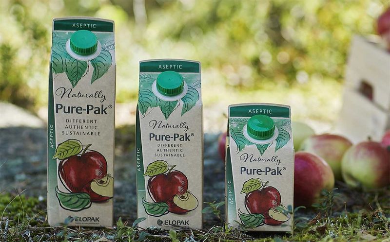Sustainable Lightweight Juice Packaging : Elopak Pure-Pak Cartons