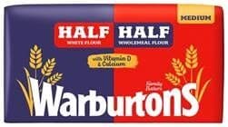 Fiber-Rich Half-and-Half Breads : Warburtons Half White Half Wholemeal