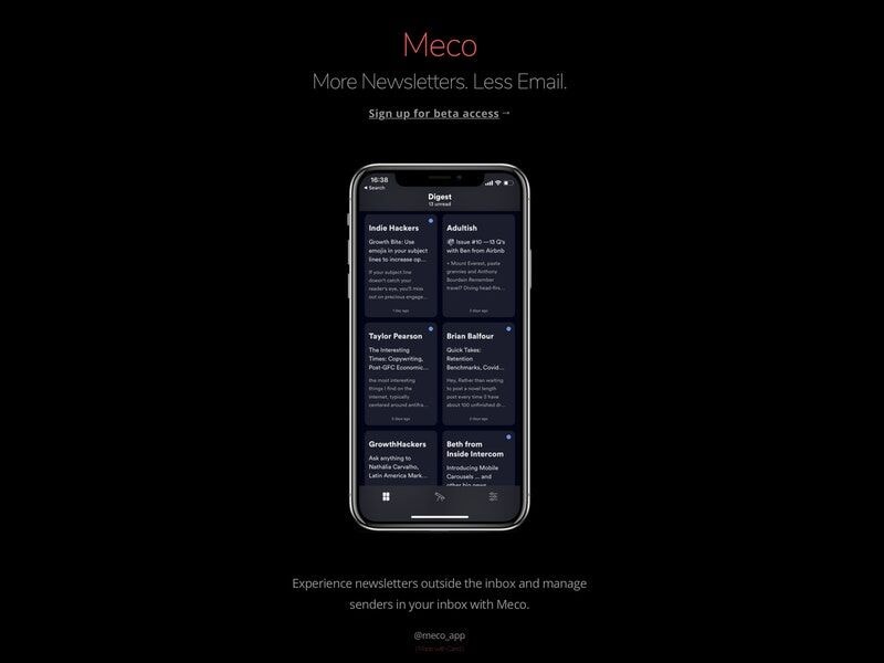 All-in-One Newsletter Apps : Meco app