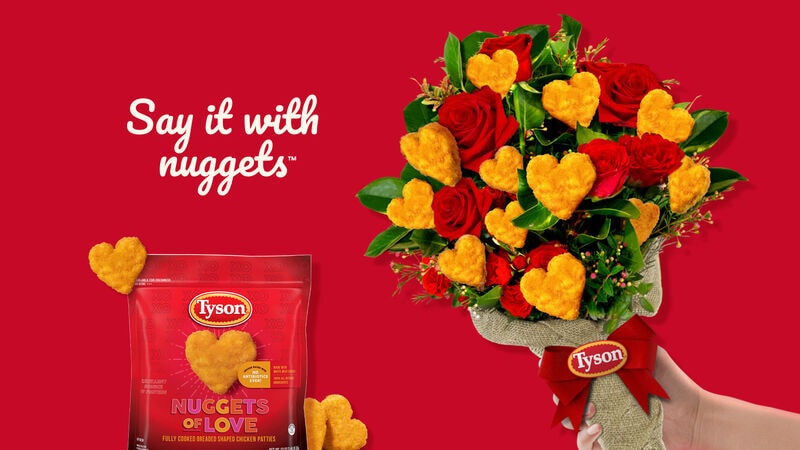 Heart-Shaped Chicken Nuggets : nuggets of love