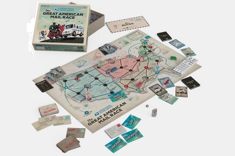 Postal Service Board Games : USPS: The Great American Mail Race Game