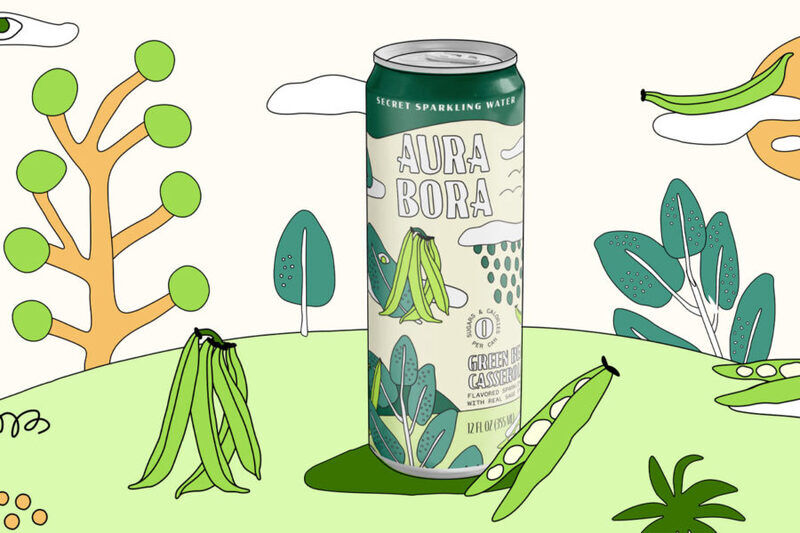 Green Bean Beverages : Green Bean Casserole Sparkling Water