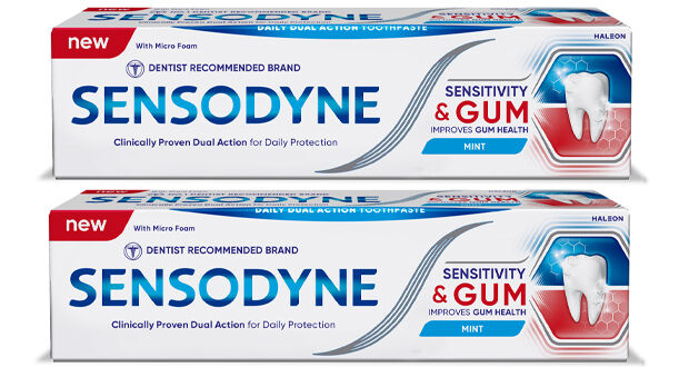 Dual-Action Sensitivity Toothpastes : Sensodyne Sensitivity & Gum