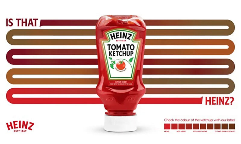 Color-Matching Ketchup Labels : color of heinz