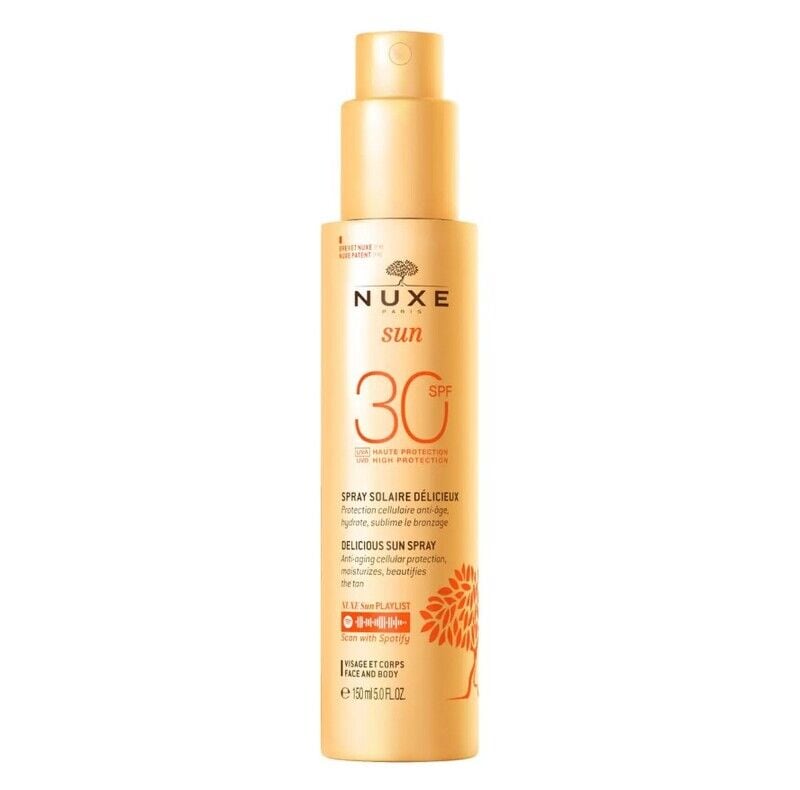 Non-Sticky Sun Protection : Nuxe Delicious Sun Spray SPF30
