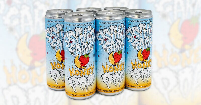 Honey-Sweetened Sparkling Waters : honey pop