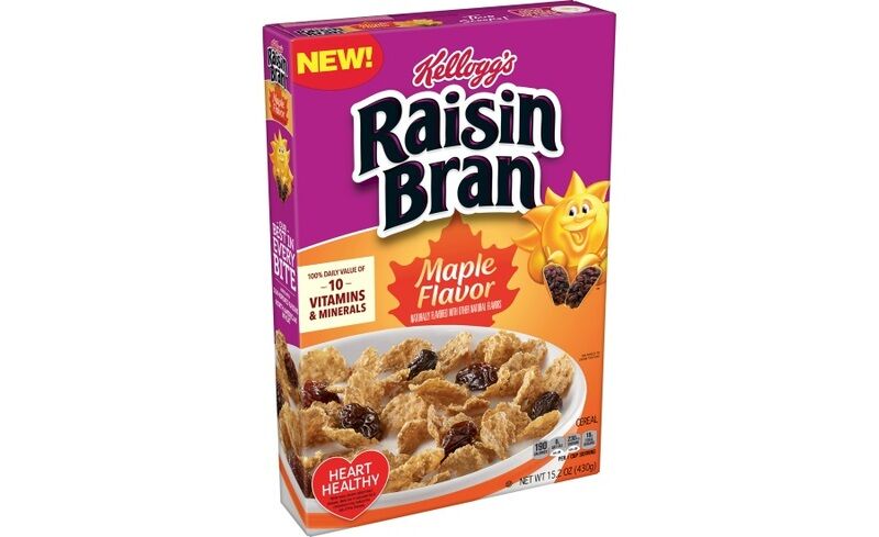 Fortified Maple-Flavored Cereals : Kellogg's Raisin Bran Maple Flavor