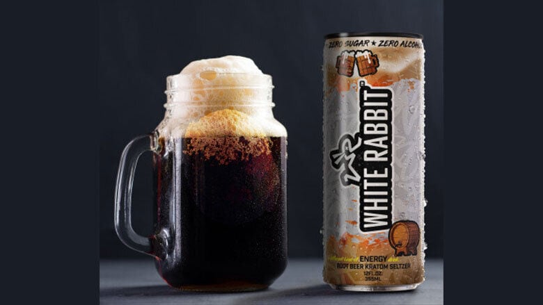 Naturally Formulated Energy Drinks : White Rabbit Energy Kratom Seltzer