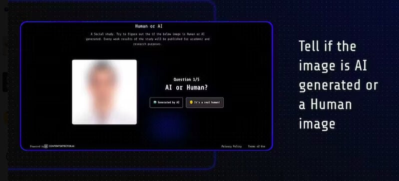 AI-Generated Guessing Games : human or ai
