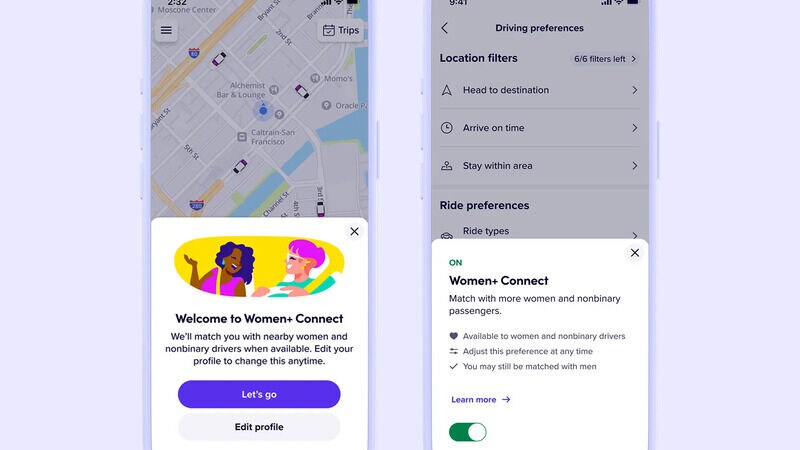 Gender-Based Rideshare Features : lyft 4