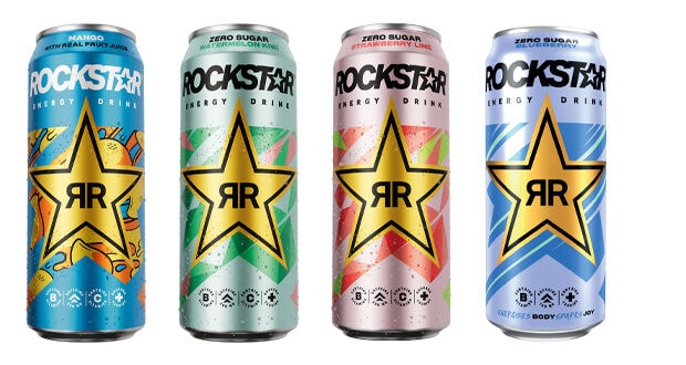 Pastel-Hued Energy Drink Packaging : Rockstar Energy rebranding