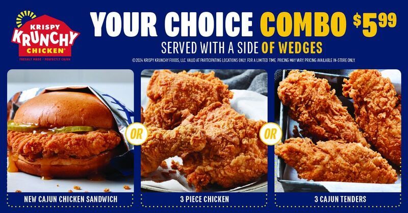 Customizable Fried Chicken Deals : Your Choice Meal Deals