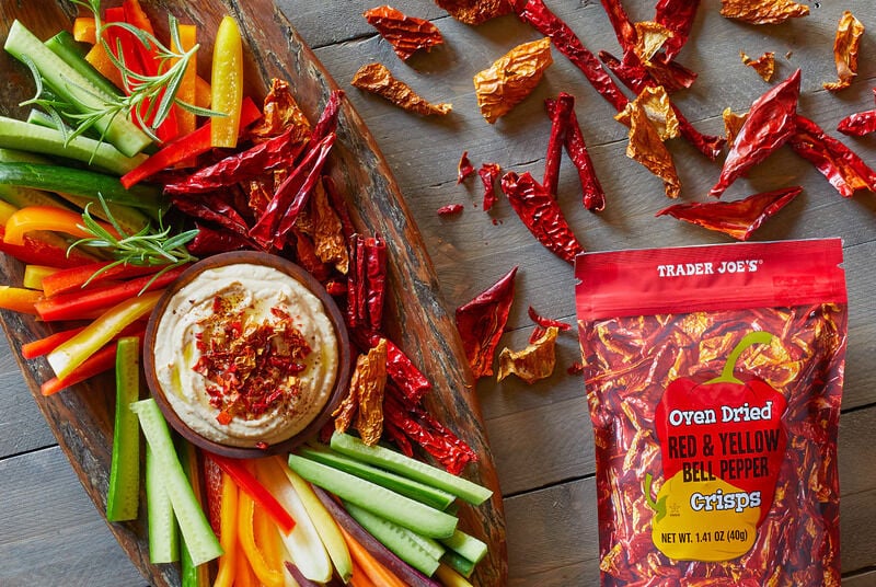 Dried Bell Pepper Crisps : Oven Dried Red & Yellow Bell Pepper Crisps