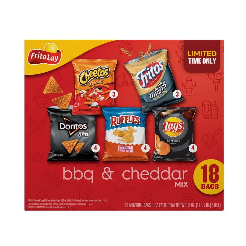 Barbecue-Themed Snack Chip Packs : BBQ & Cheddar Mix Frito-Lay Variety Pack